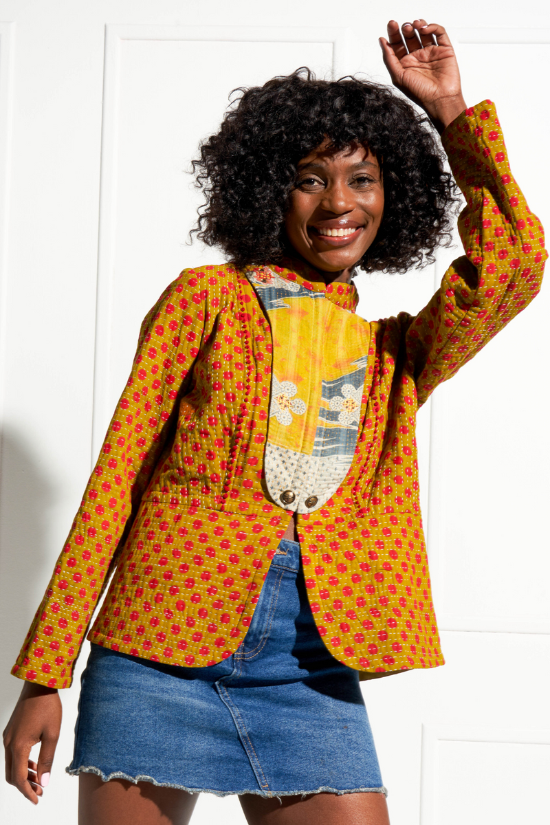 Mustard Military Short Jacket – niiyaa.in